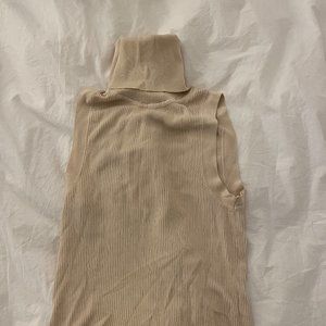 Zara | Tops | Knit Turtle Neck Tank | Poshmark